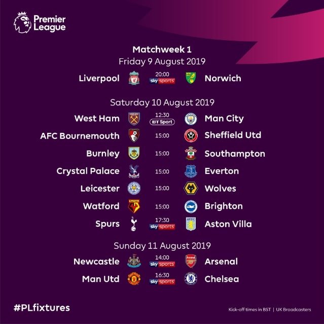 Manchester United Host Chelsea As Premier League Announce Next Season's ...