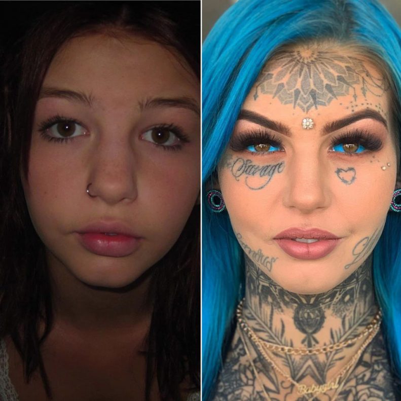 Amber Luke Goes Blind After Spending Over $37,000 To Get Blue Tattoos ...