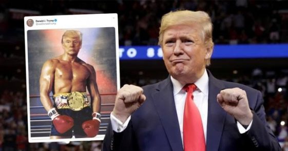 US President, Donald Trump Shares Photoshopped Shirtless Image Of ...