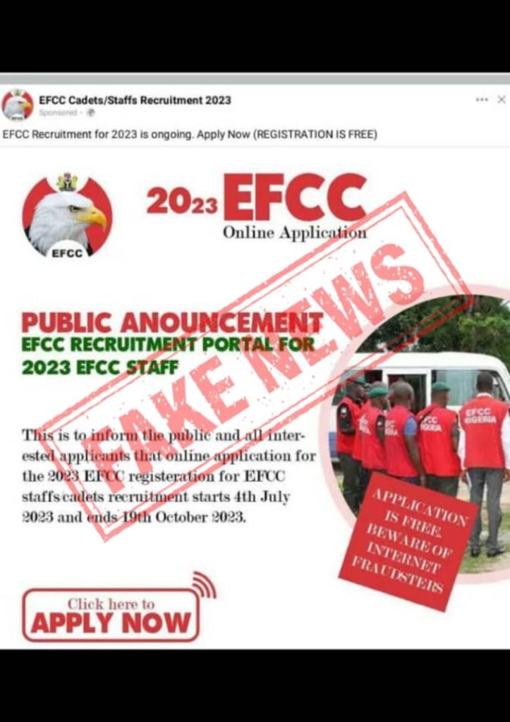 Beware Of Fraudsters, We're Not Recruiting - EFCC Warns | Kanyi Daily News
