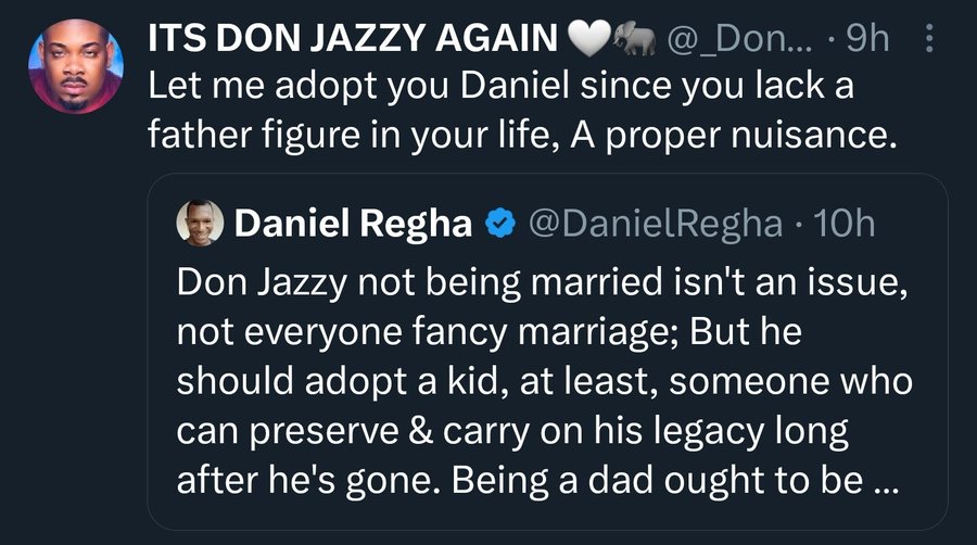 "Let Me Adopt You Since You Lack Father Figure" - Don Jazzy Replies ...
