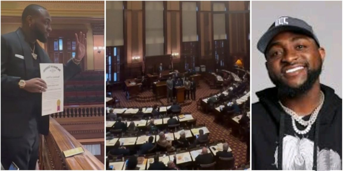 Davido Receives Standing Ovation From US Lawmakers, Honoured As ...