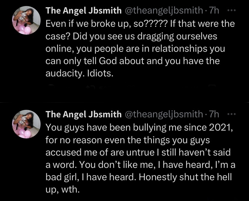 BBNaija Star, Angel Smith Lashes Out At Online Bullies Amidst Breakup ...