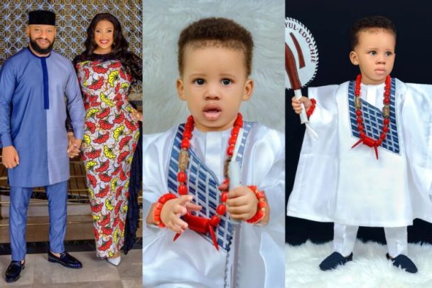 Yul Edochie And Judy Austin Unveils Their Second Son On His First ...