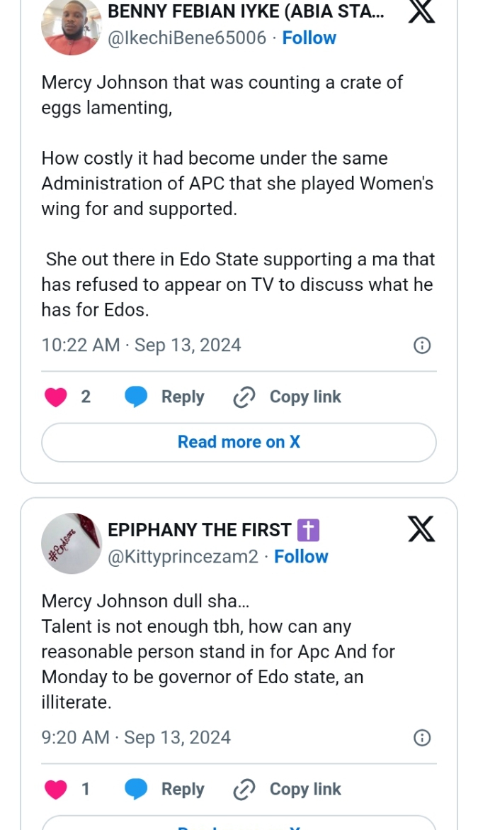 Mercy Johnson Slammed For Campaigning For APC Edo Governorship ...