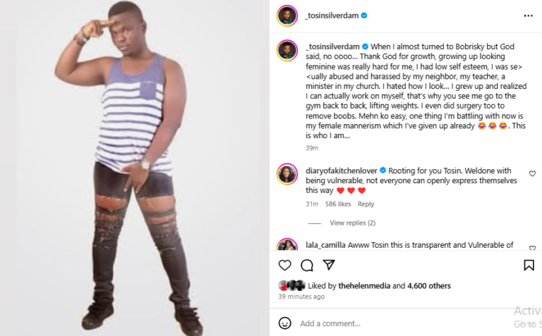 "I Almost Turned To Bobrisky But God Said No" - Tosin Silverdam Says As He Share Throwback Photo ...