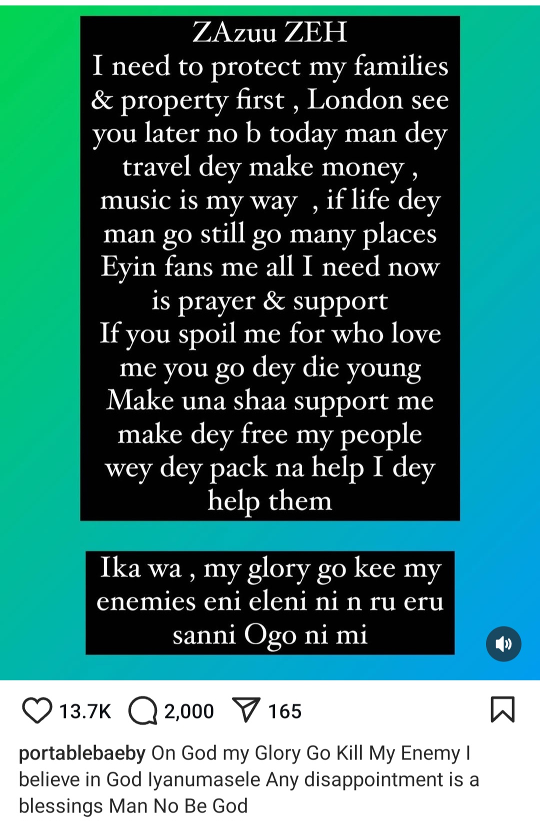 "I Need Prayers And Support" - Portable Beg Fans As Ogun Govt Seals His ...