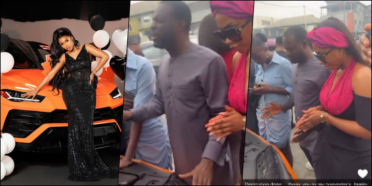 Mercy Eke Takes Her Lamborghini To Church For Dedication And Prayers ...