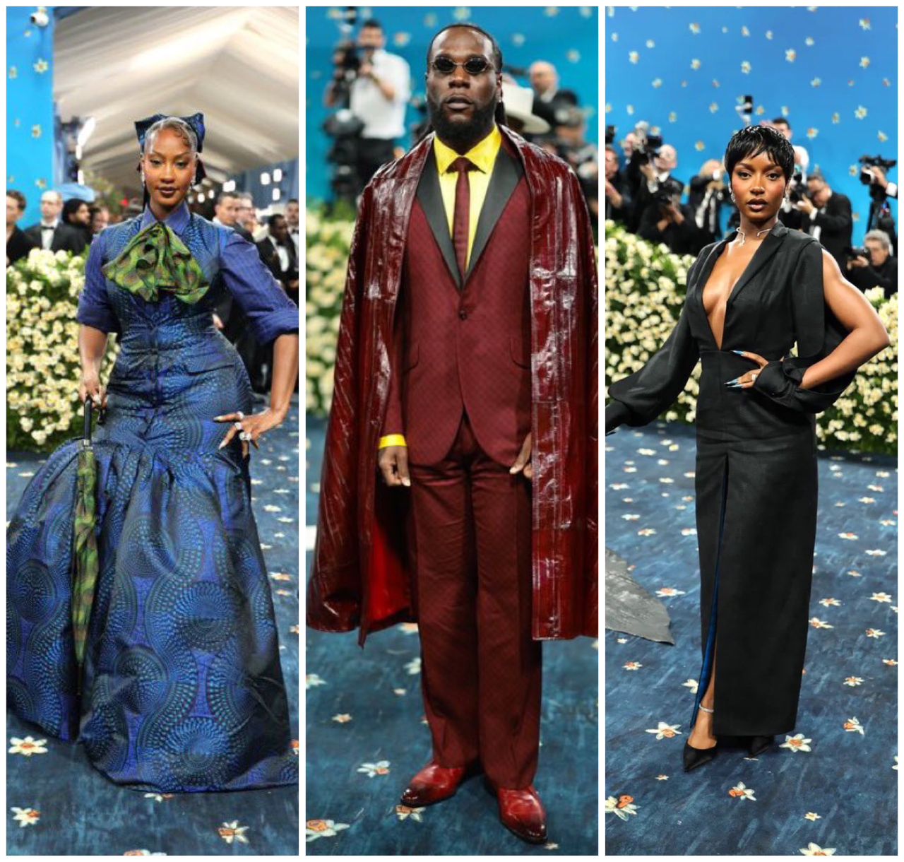 Photos Of Nigerian Stars Burna Boy, Tems, Ayra Starr, Chimamanda Adichie At 2025 MET Gala ...