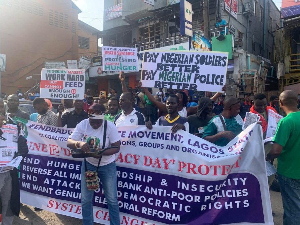 June 12: #EndBadGovernance Protest Begins In Lagos On Democracy Day ...