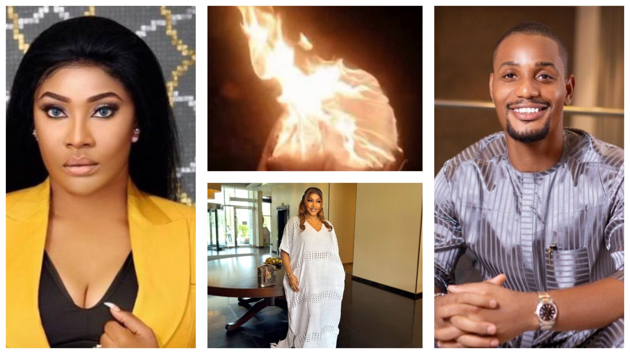 Angela Okorie Reveals Why She Burnt Dress She Wore To Alexx Ekubo’s ...